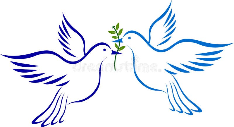 Tauben vektor abbildung. Illustration von graphik, zeichnung - 27633728