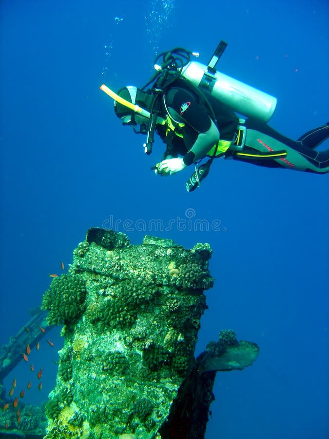 Taucher, der Foto nimmt stockfoto. Bild von taucher, ruhe - 653788