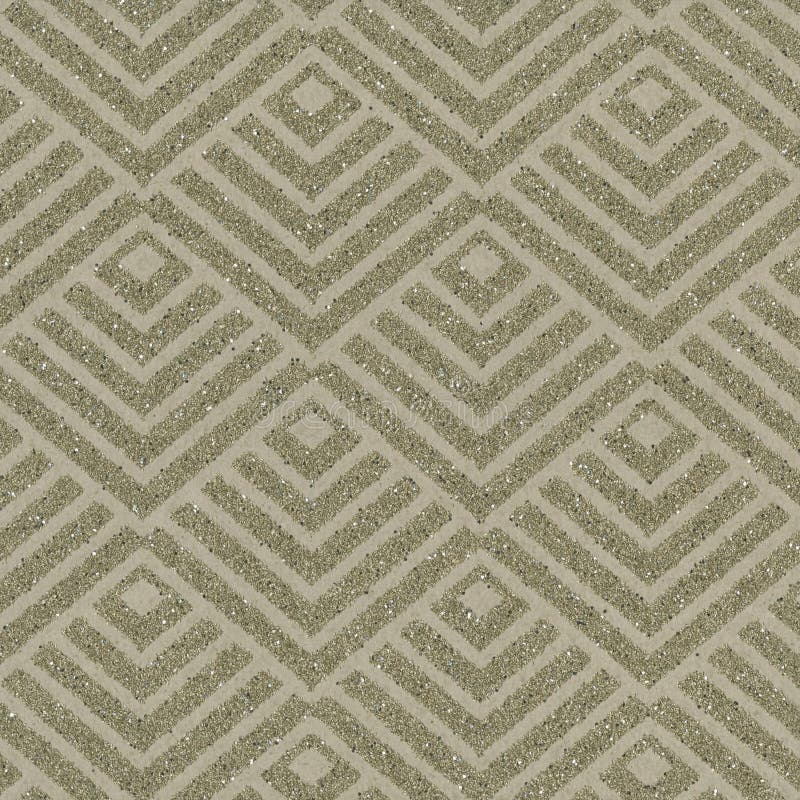 Taupe Sparkling Wallpaper Texture with Geometric Pattern and Gold ...