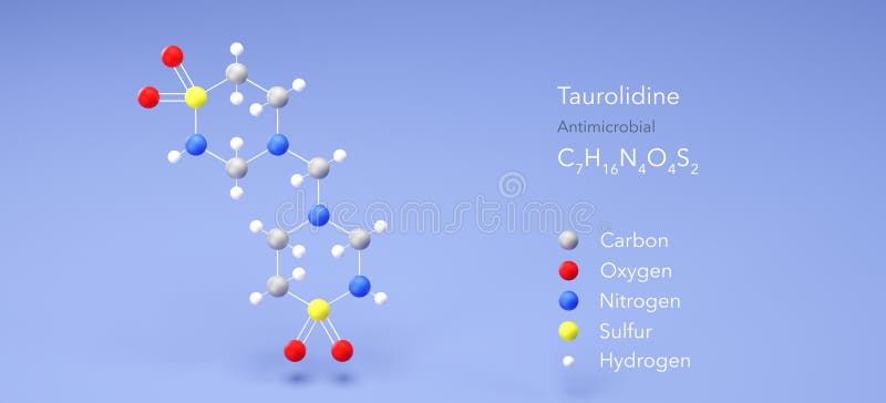 Taurolidine Molecule, Molecular Structures, Antimicrobial, 3d Model ...