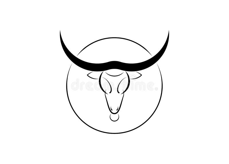 Taurus Black Bull Head Brande Name Design Template, Isolated Stock ...