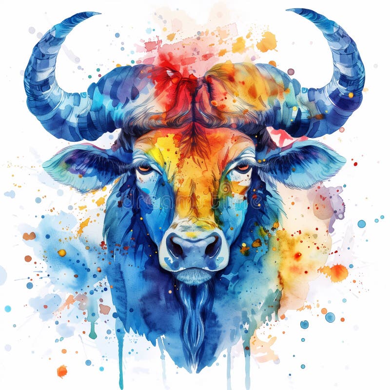 Taurus Celestial Portrait. Taurus Zodiac Sign Stock Illustration ...