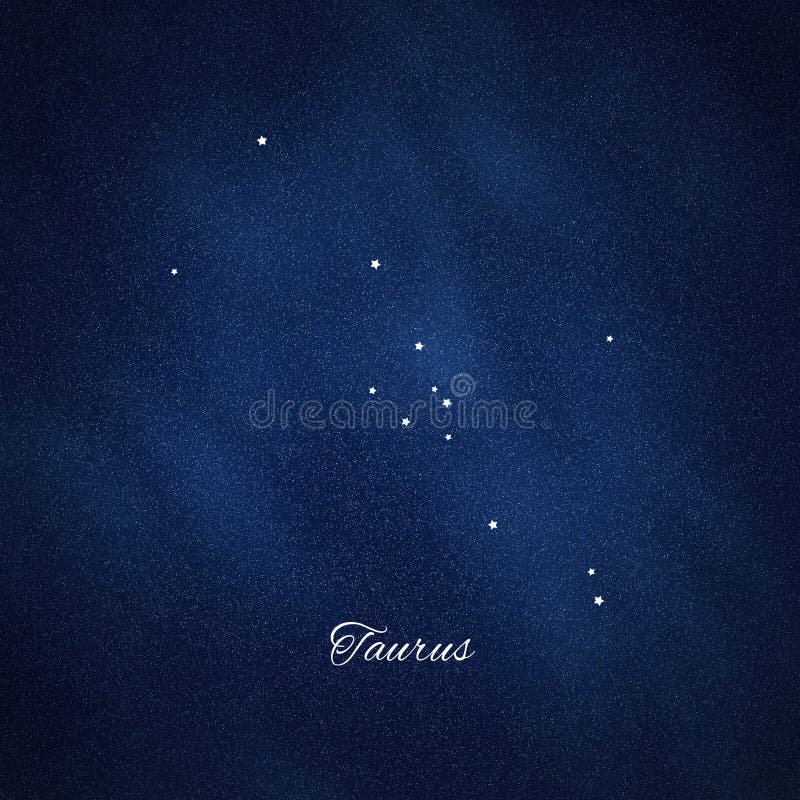 Taurus Constellation, Cluster of Stars, Bull Constellation Stock Image ...