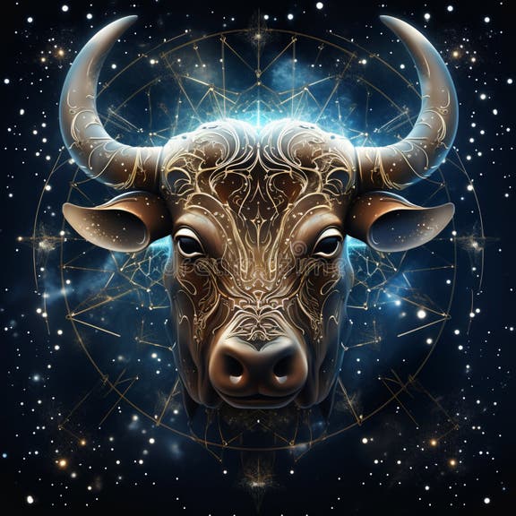 Taurus Constellation Map in Starry Sky, AI Generative. Stock ...