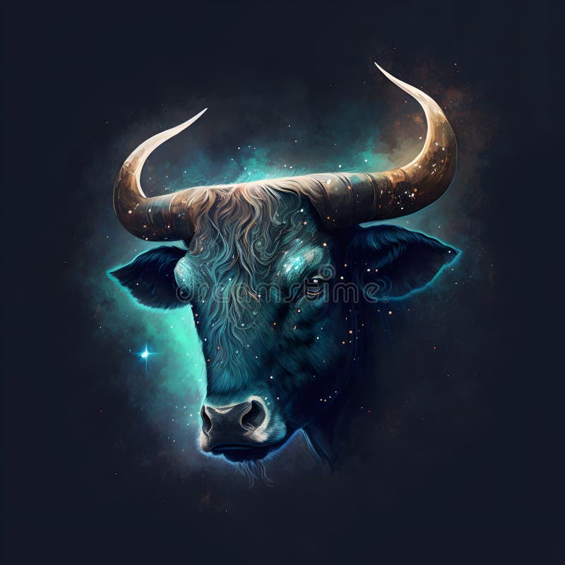 Taurus horoscope sign stock illustration. Illustration of card - 97782756