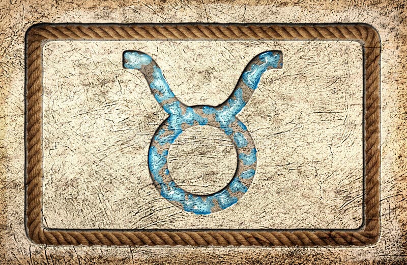 Taurus Horoscope Symbol Nautical Style Stock Illustration ...