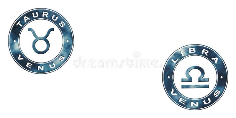 Taurus and Libra Compatibility Stock Illustration - Illustration of ...