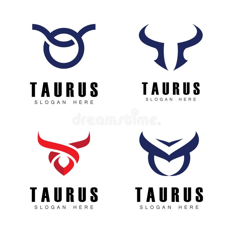 Taurus Logo Icon Template Design Stock Vector - Illustration of wild ...