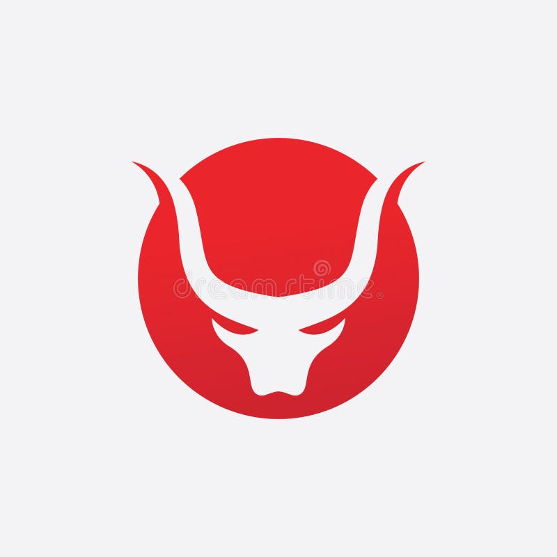Taurus Logo Plantilla Red Bull Taurus Logo Plantilla Vector Icono Ilustración Ilustración del ...