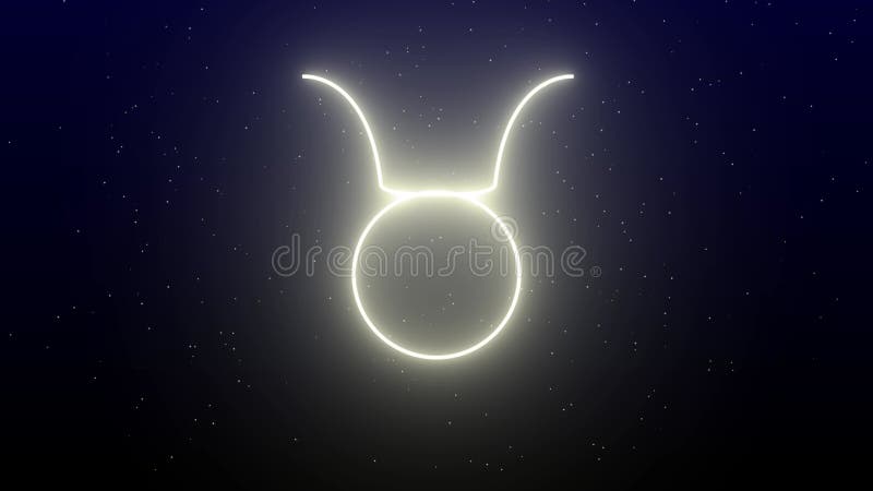 Taurus Star Zodiac Star Taurus Animation on Black Night Sky Stock Video ...