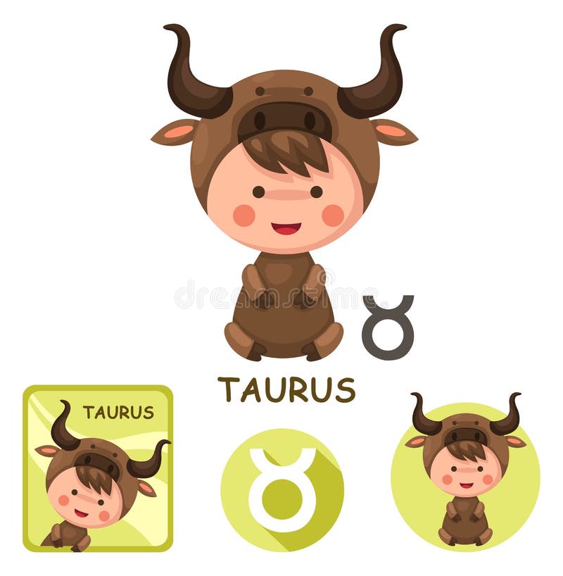 Taurus Vector Collection. Zodiac Signs Stock Vector - Illustration of ...