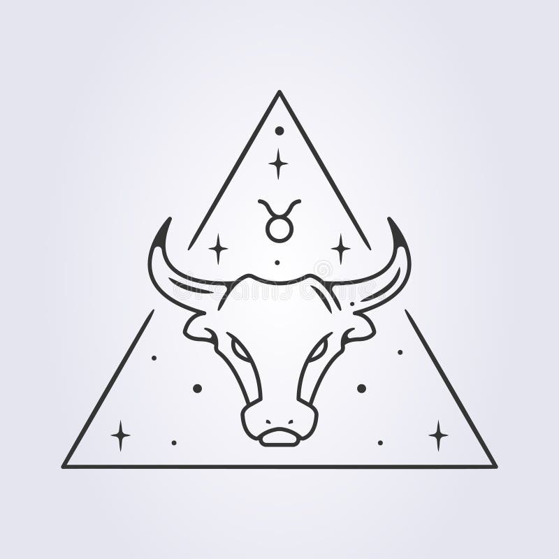 Taurus Zodiac Astrology Horoscope Vector Line Art Illustration Design ...