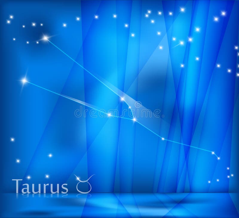 Taurus Zodiac Background stock vector. Illustration of planetarium ...