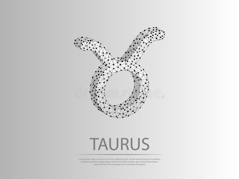 Taurus Zodiac 3D Low Poly Abstract Illustration . Origami Vector Digit ...