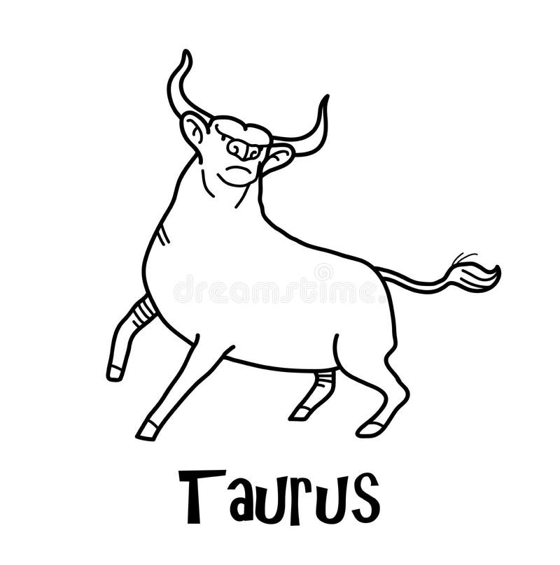 Taurus Zodiac stock vector. Illustration of taurus, sign - 72972970