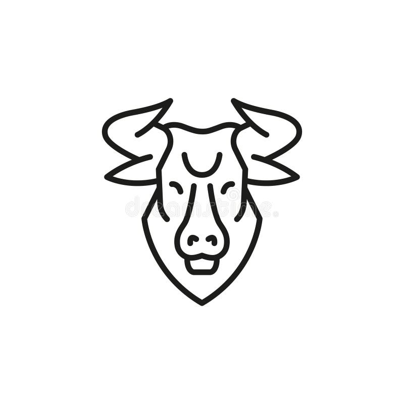 Taurus Zodiac Icon stock illustration. Illustration of feline - 324576167