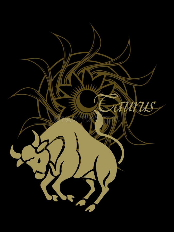 Taurus zodiac sign logo stock illustration. Illustration of signs - 9072067
