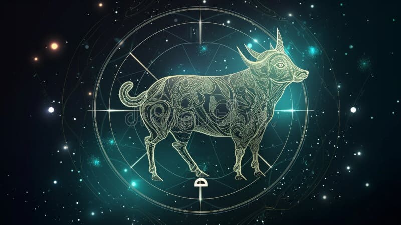 Taurus Zodiac Sign on the Astrological Calendar. AI Generated Stock ...