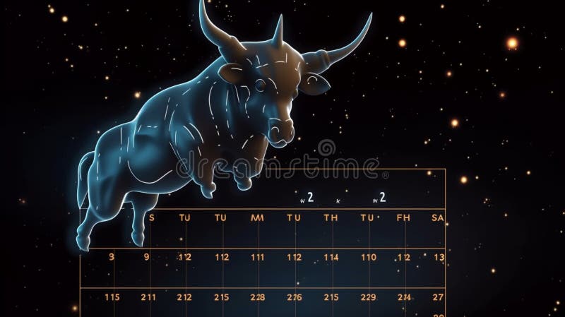 Taurus Zodiac Sign on the Astrological Calendar. AI Generated Stock ...