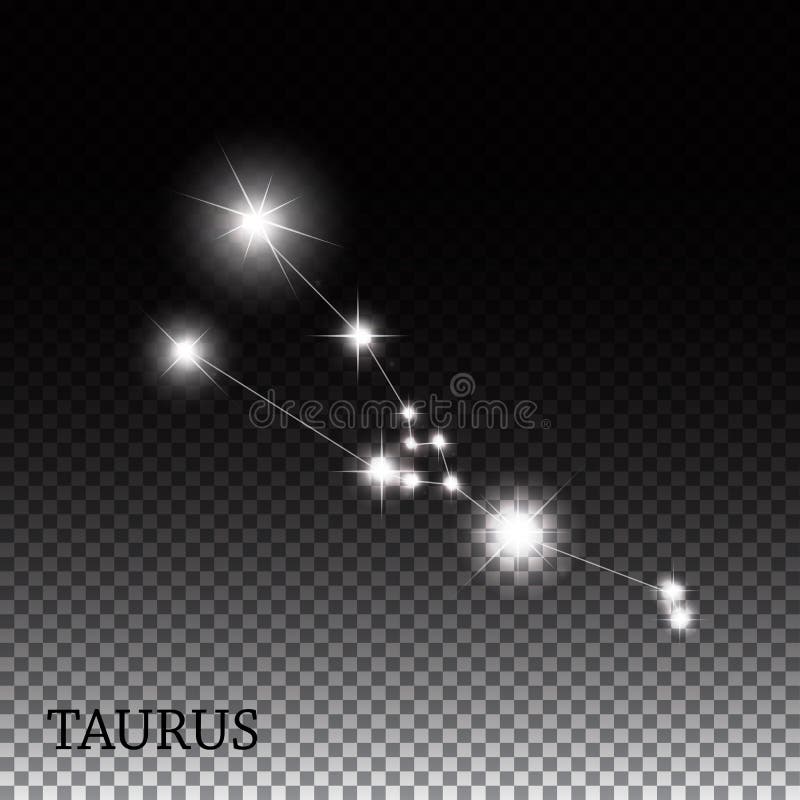 Taurus Zodiac Sign of the Beautiful Bright Stars Stock Vector ...