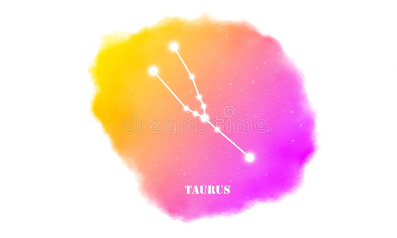 Taurus Zodiac Sign on Galaxy Background Stock Illustration ...