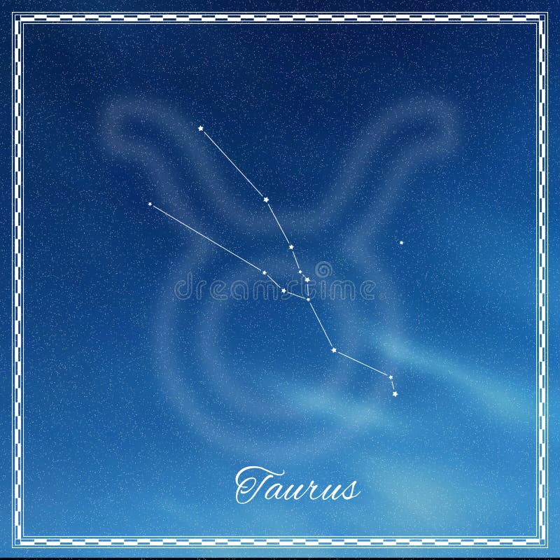 Taurus Zodiac Sign, Taurus Symbol Stock Illustration - Illustration of ...