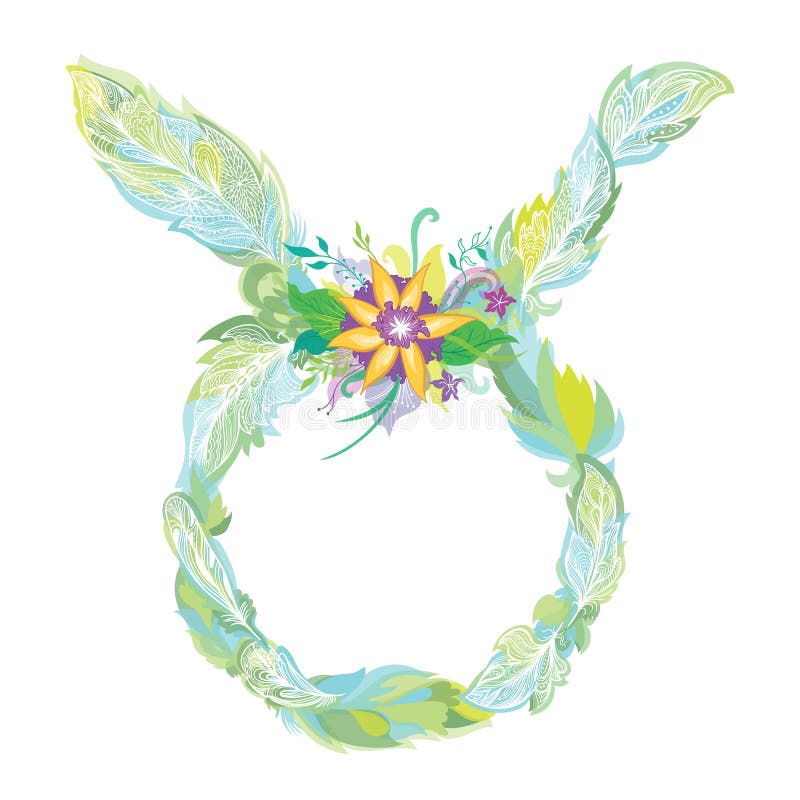 Taurus Zodiak Sign stock vector. Illustration of aries - 118031498