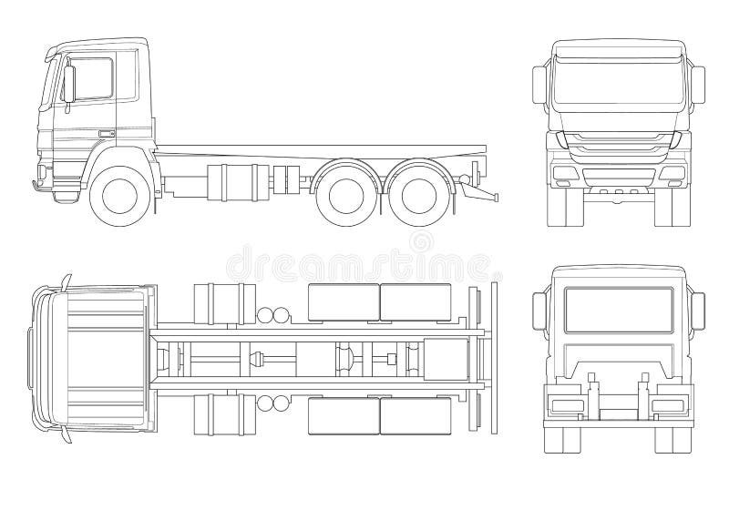 Tauschen Sie Traktor- Oder Sattelschlepper-LKW in Entwurf Kombination ... Tauschen Sie Traktor- Oder Sattelschlepper-LKW in Entwurf Kombination ...
