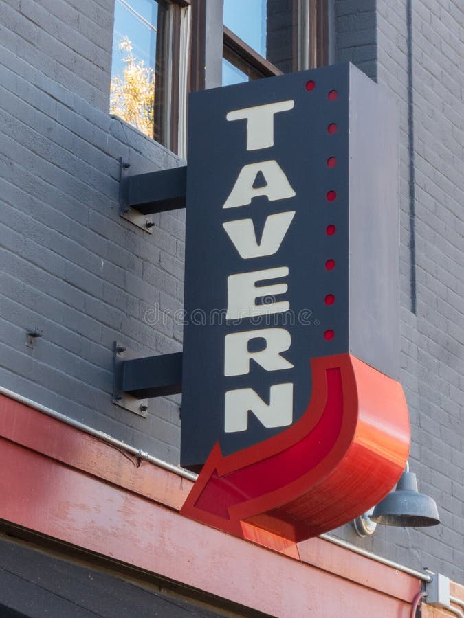 Tavern sign, pub is open stock photo. Image of emblem - 296731606