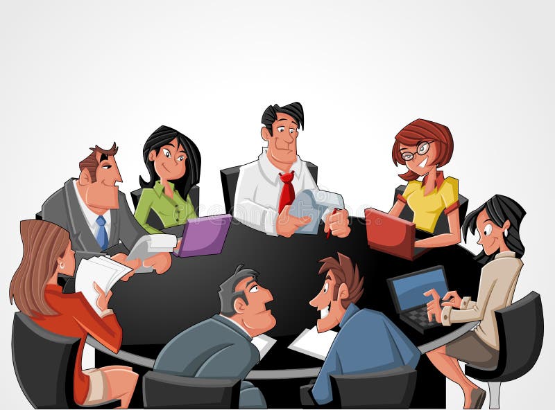 Tavolo di riunione illustrazione vettoriale. Illustrazione di commercio ...
