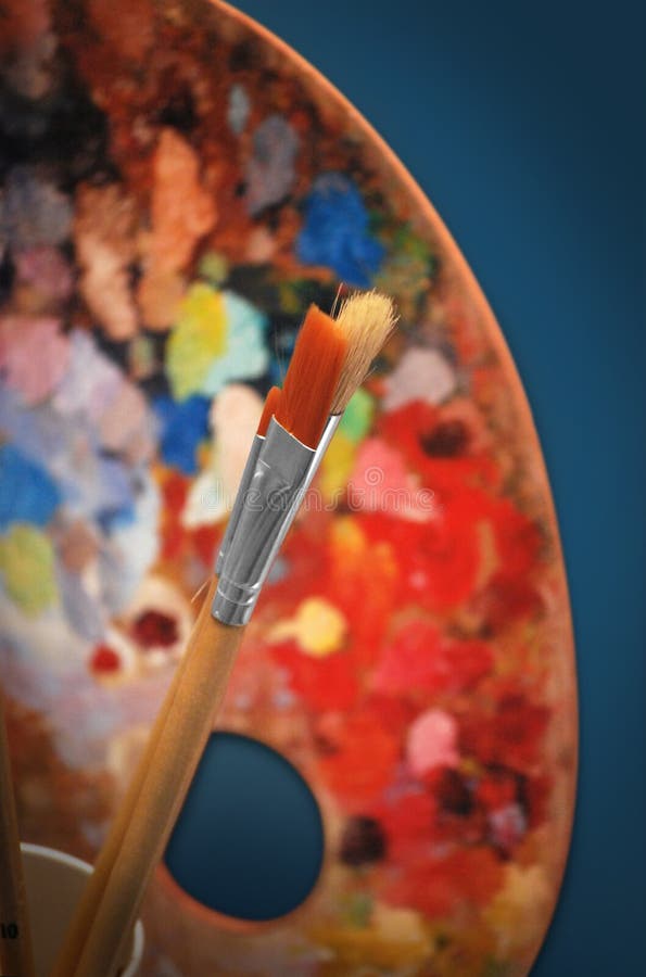 Tavolozza del pittore immagine stock. Immagine di pittore - 34968515