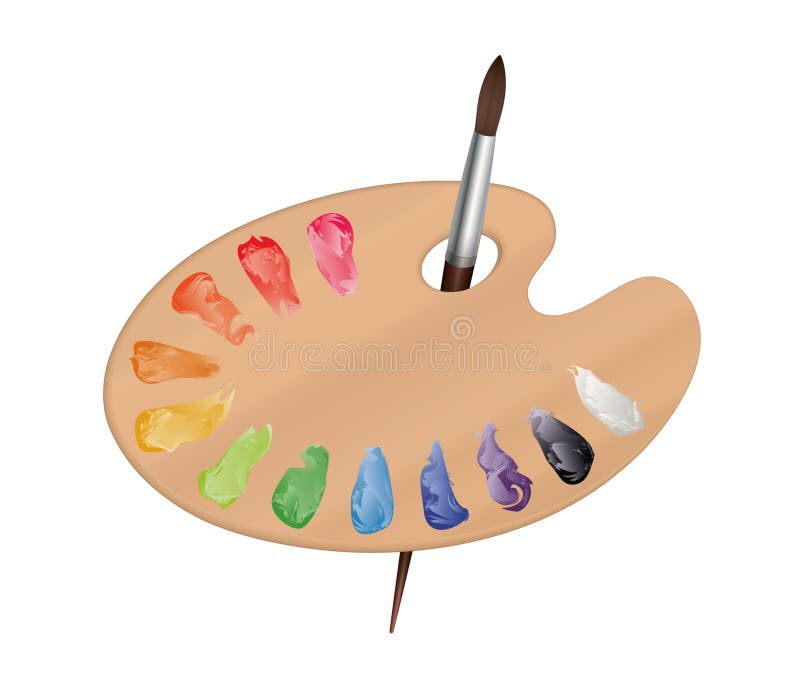 Tavolozza della pittura illustrazione vettoriale. Illustrazione di ...