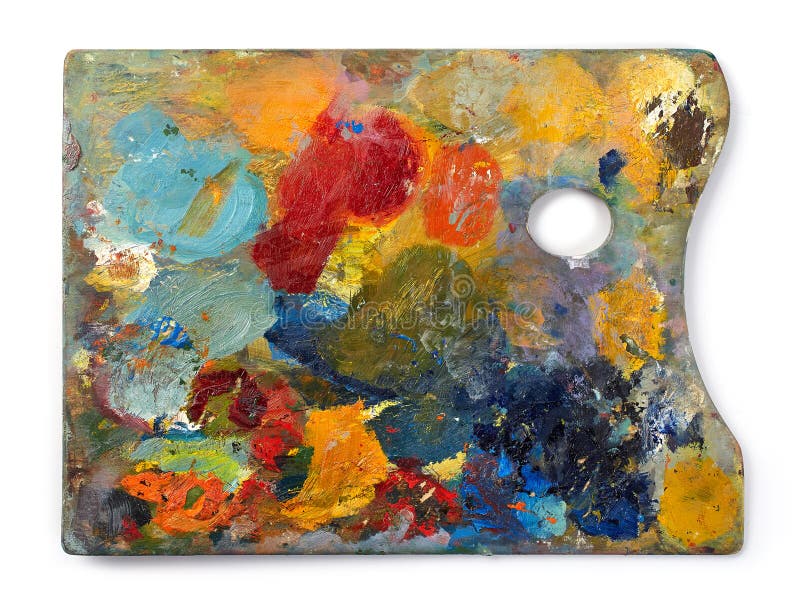 Tavolozza Di Colore Di Un Pittore, Fondo Fotografia Stock - Immagine di ...