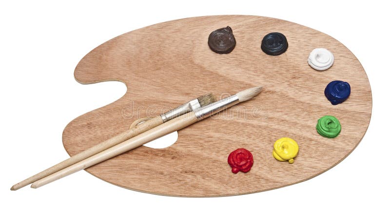Tavolozza di legno di arte immagine stock. Immagine di nessuno - 34690961