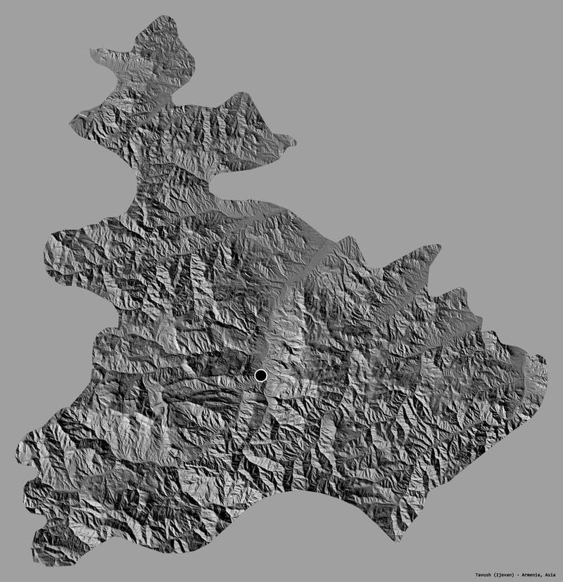Tavush, Province of Armenia, Zoomed. Relief Stock Illustration ...