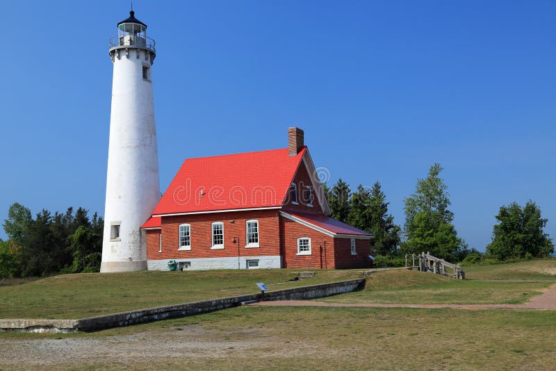 Whitefish Point Lighthouse stock photo. Image of superior - 1129858
