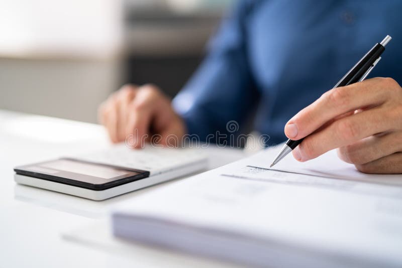 Tax Account Working stock image. Image of calculate - 254510219
