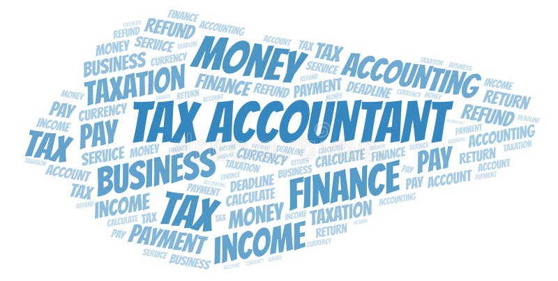 Tax Accountant word cloud stock illustration. Illustration of card ...