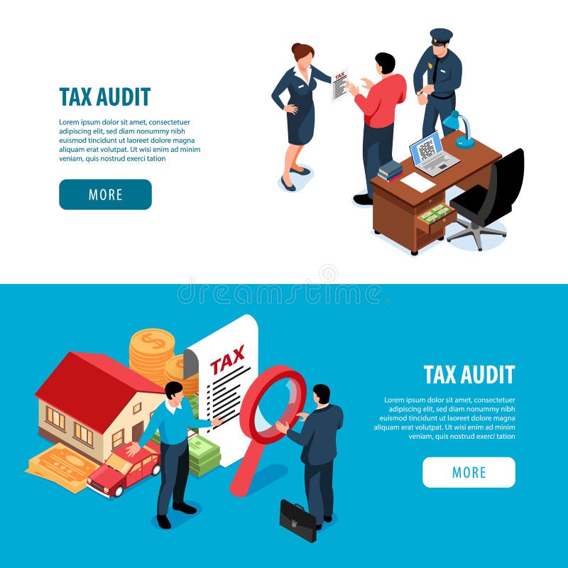 Audit Banners Means Financial Audience or Stock Illustration ...
