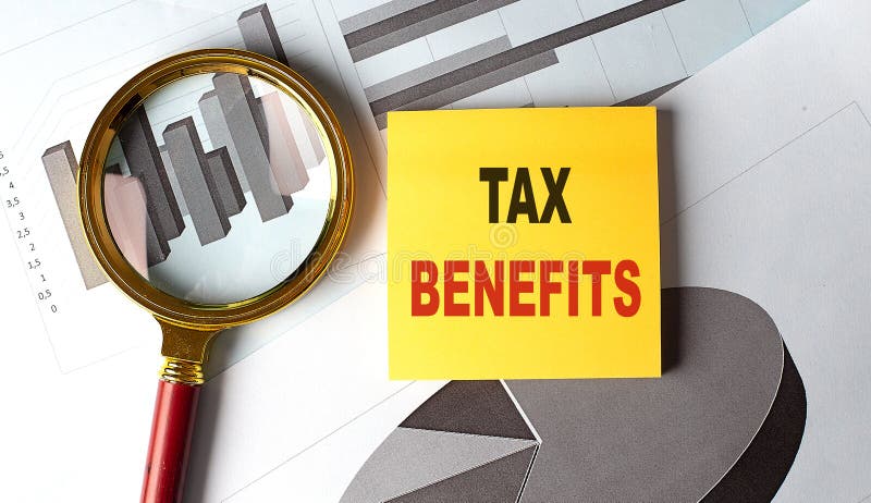 TAX BENEFITS Text on Sticky on Chart Stock Image - Image of sticky ...