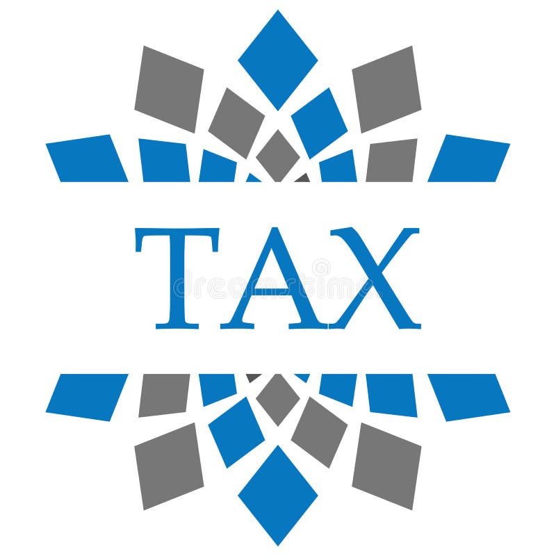 Tax Blue Grey Circular Background Stock Illustration - Illustration of ...