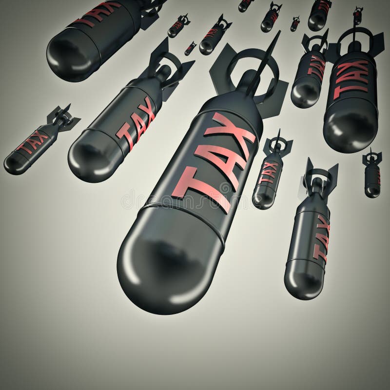 Tax bomb stock illustration. Illustration of danger, pressure - 54339631