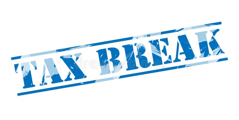 Tax break blue stamp stock illustration. Illustration of background ...