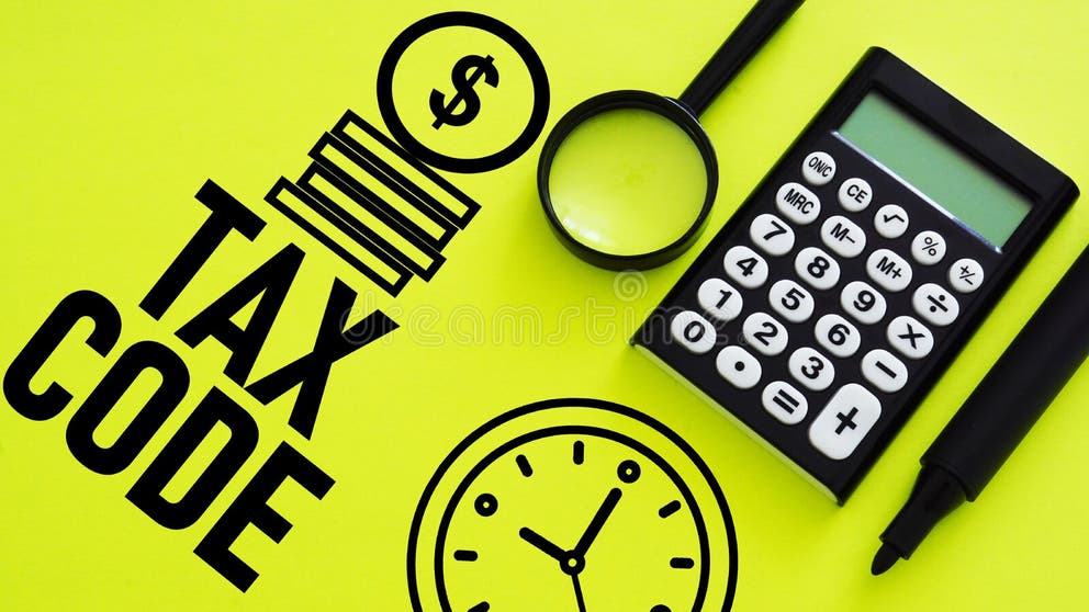 Tax Code is Shown Using the Text Stock Image - Image of code ...