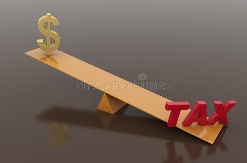 Tax Concept with Dollar Symbol Stock Illustration - Illustration of ...