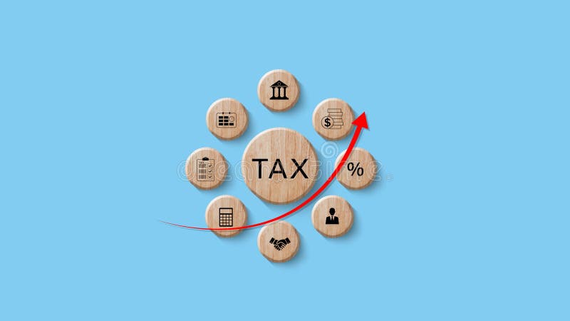 Tax Concept. Income Tax on Wooden Cube, Savings, Represent the Concept ... Tax Concept. Income Tax on Wooden Cube, Savings, Represent the Concept ...