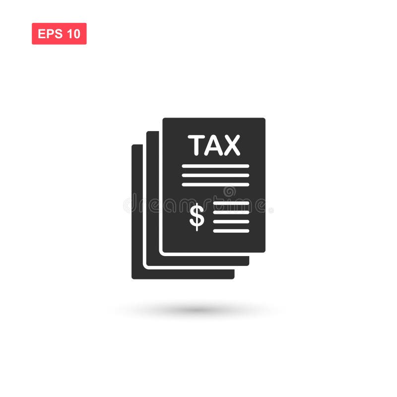 Tax Contract Sign Vector Isolated Stock Vector - Illustration of symbol ...