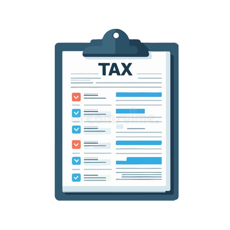 Tax Declaration Form Vector Illustration Stock Vector - Illustration of ...