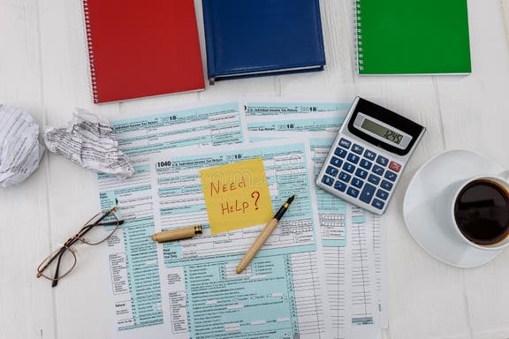 Tax declaration with editorial photo. Image of document - 175015346