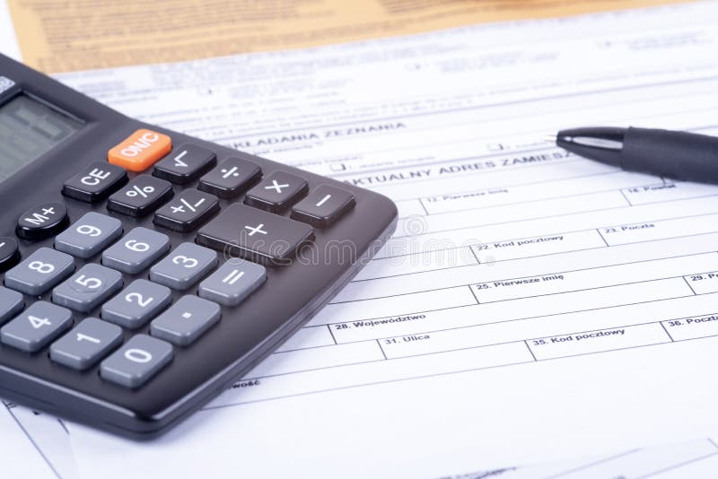 Tax declaration pit stock image. Image of charges, caculation - 65819729